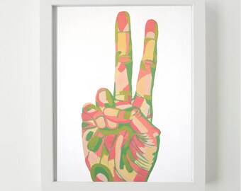 Peace sign print | Etsy