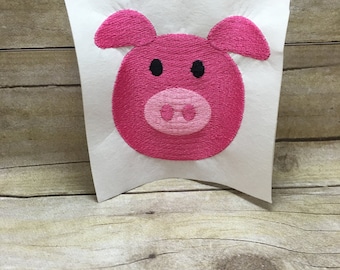 Pig embroidery | Etsy