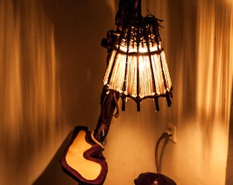 Rustic Handmade Wood Floor Lamp Pistolero by NatureIsTheCreator