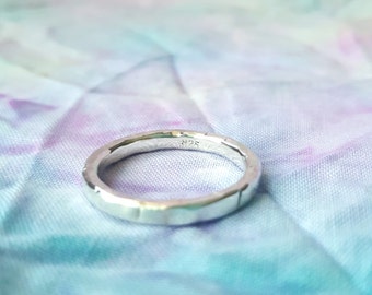 Items similar to Hammered Sterling Silver Ring Bands on Etsy