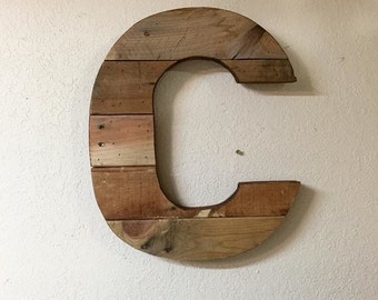 Items similar to Planked Rustic Letters with Reclaimed Wood on Etsy