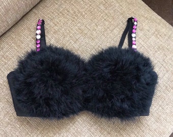 Furry bra | Etsy