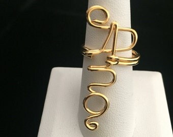 Wire name ring | Etsy