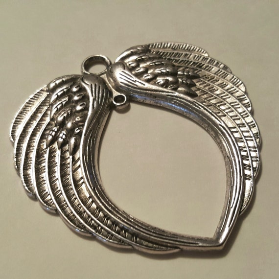 Angel Wing Charms 1 pc. Large Wing Pendant Silver Wings