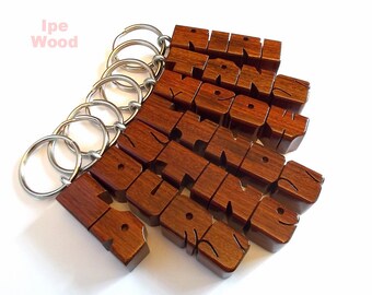 Wood Name Keychains and Accessories Custom Made by DustyNewt