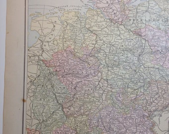 Vintage germany map | Etsy