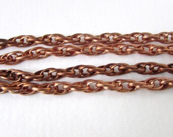 Copper rope chain | Etsy