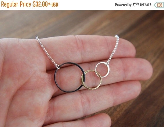 Sale 15 Off Linked Circles Infinity Necklace By Jersey608jewelry