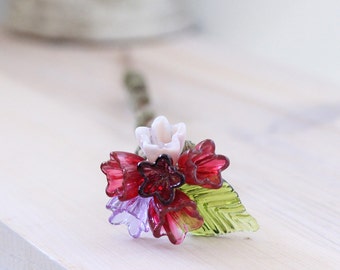 Blown glass flowers | Etsy