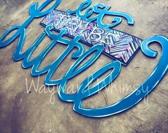 Rustic Distressed any Color Cursive Alphabet by TheWaywardWhimsy