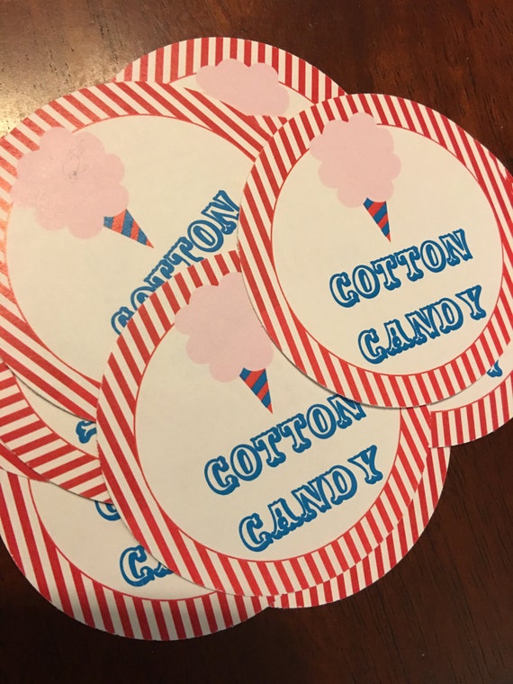 Cotton Candy Favor Tags by CustomParty4U | Catch My Party