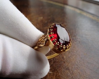 Simulated ruby rings | Etsy