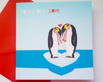 Penguin love | Etsy
