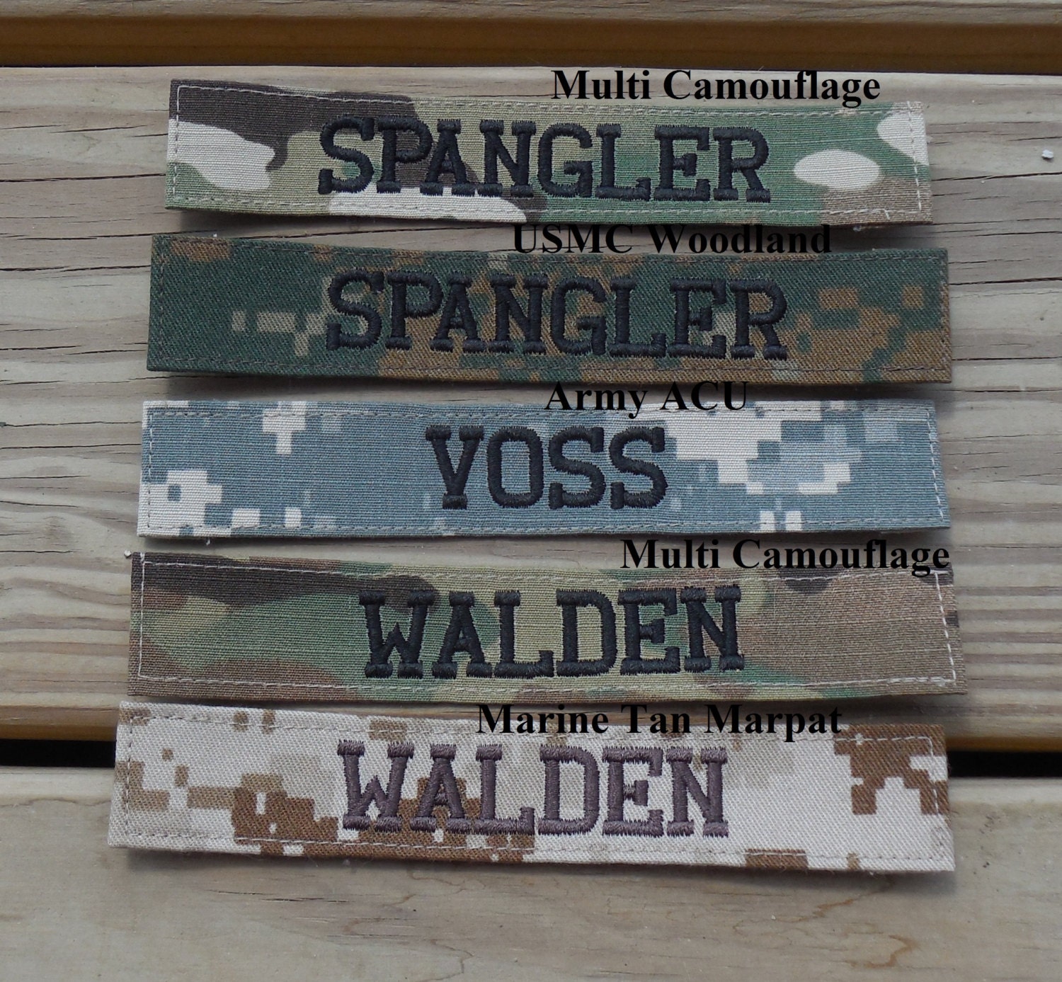 Military Name Tape or Name Patch Army ACU or Ocp Marine