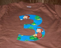 Popular items for curious george shirt on Etsy