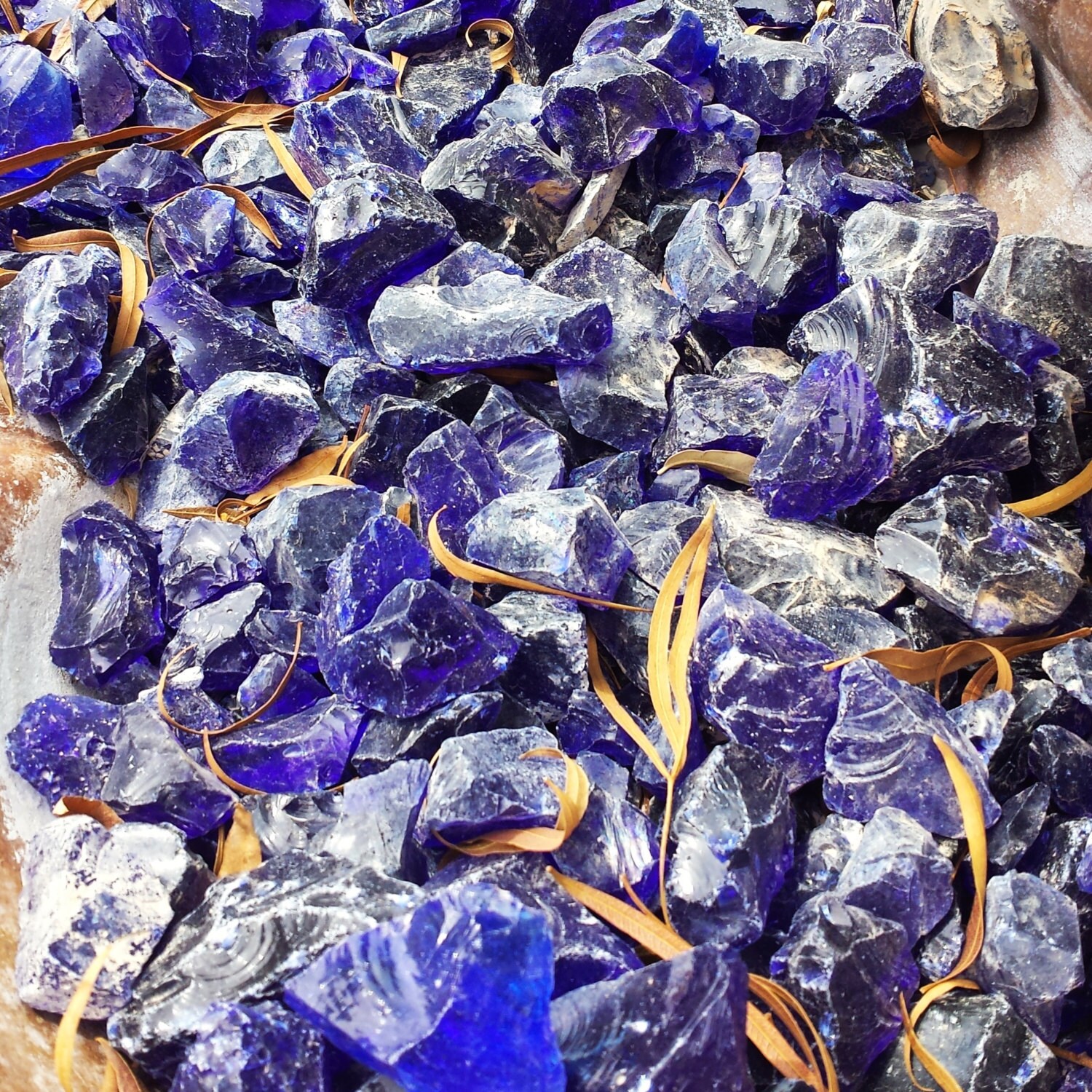 1 pound Blue Slag Glass from Nevada from jaysgemstonejewelry on Etsy Studio