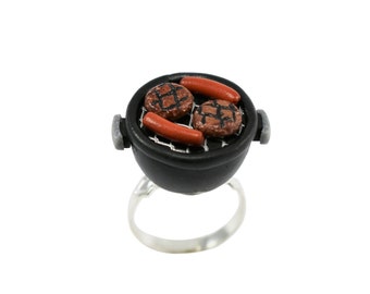 Unique hamburger ring related items | Etsy