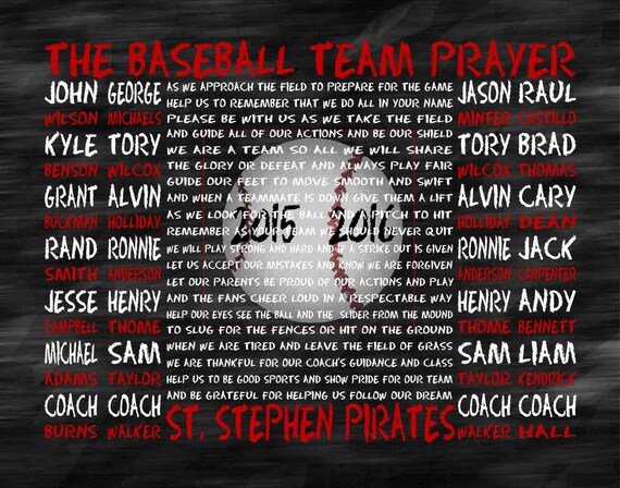 Softball Team Prayer