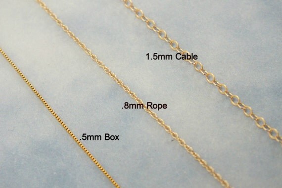 18 Solid Gold Box Chain .5mm Gold Box Chain Real Gold