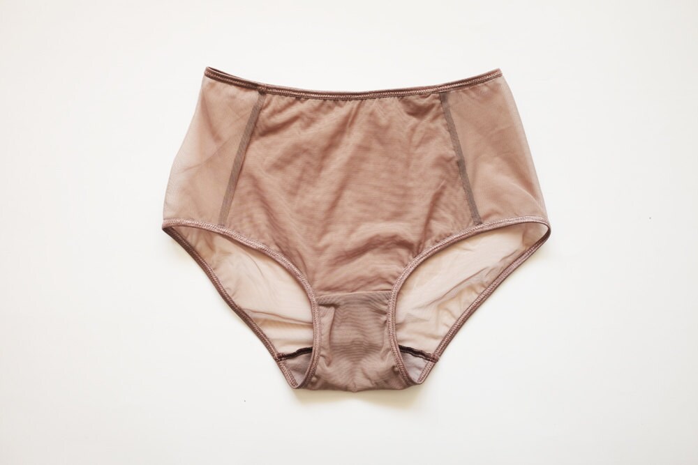 Light brown mesh panties. Hipster style Panties. All size.