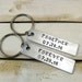 Couples Keychain Set Together Forever Personalized