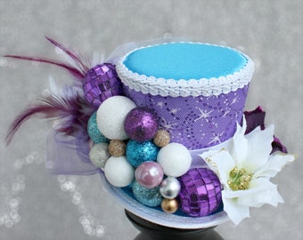 Holiday Hat Christmas Hat Holiday Party Hat Red Mini Top | Etsy