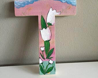 Wooden letter t | Etsy
