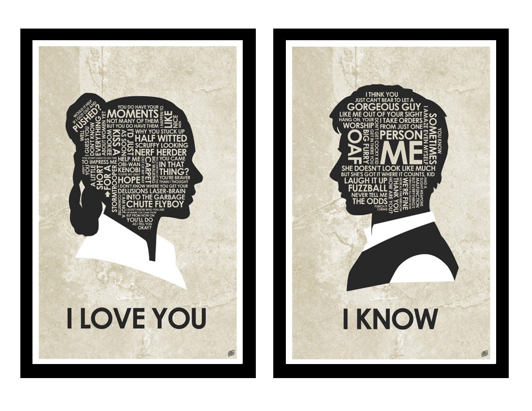 I love you I know poster set