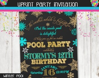 Winter pool party | Etsy