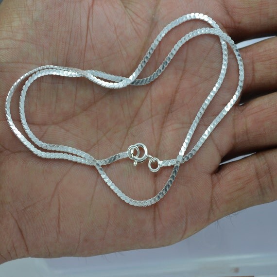18 Inch Long Chains 925 Sterling Silver Chains Silver