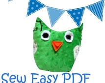 Popular items for owl sewing pattern on Etsy