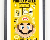 Unique super mario poster related items | Etsy