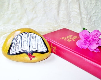 Hand Painted Rocks Stones Set 2 Side Painted Black 2 Scripture