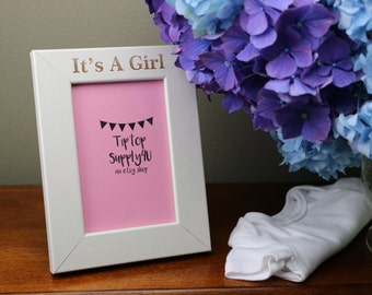Gender reveal frames | Etsy