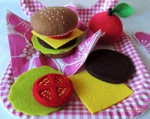 Unique felt food set related items | Etsy