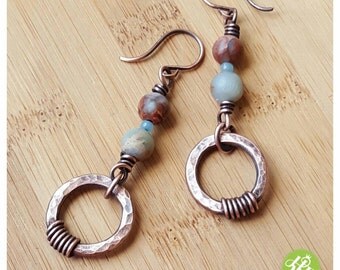 Boho dangle earrings | Etsy