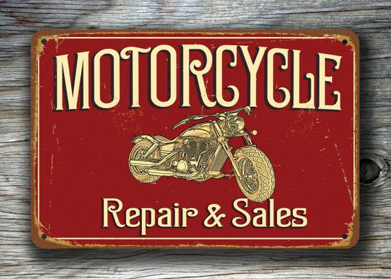 MOTORCYCLE SIGN Motorcycle Shop Sign Vintage style