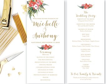 Items similar to Simple Elegant Wedding Ceremony Program - DIGITAL FILE ...