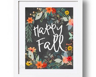 Happy fall sign | Etsy
