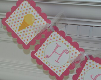 Ice cream banner | Etsy