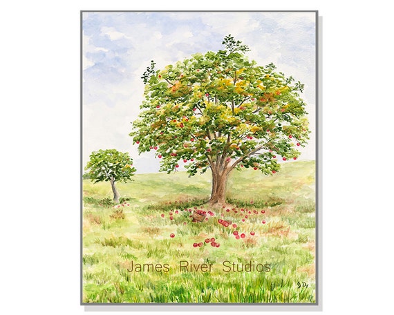 Simple Apple Tree Painting