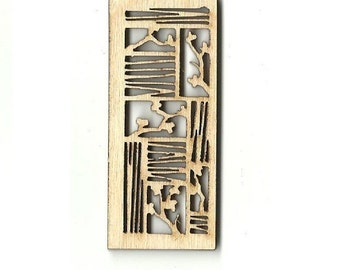 Laser cut wood panel | Etsy