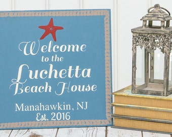 Beach address plaque | Etsy