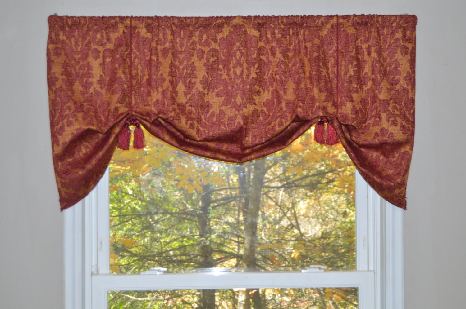 Window Treatment Tie Up Valance Formal Valance Tassle