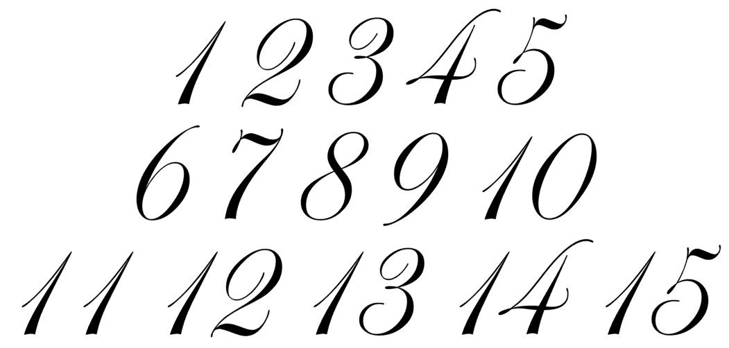 Table Numbers Written Out 5 X 7 Editable Flair Calligraphy Tem Modern 