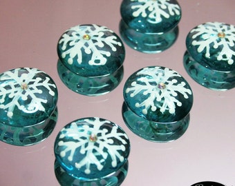 Unique snowflake glassware related items | Etsy