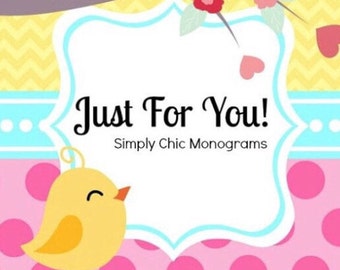 Simply Chic Monograms by SimplyChicMonograms on Etsy