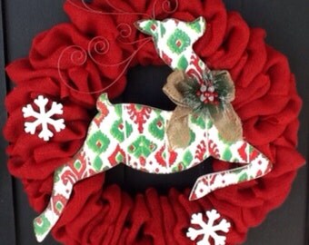 Reindeer wreath | Etsy