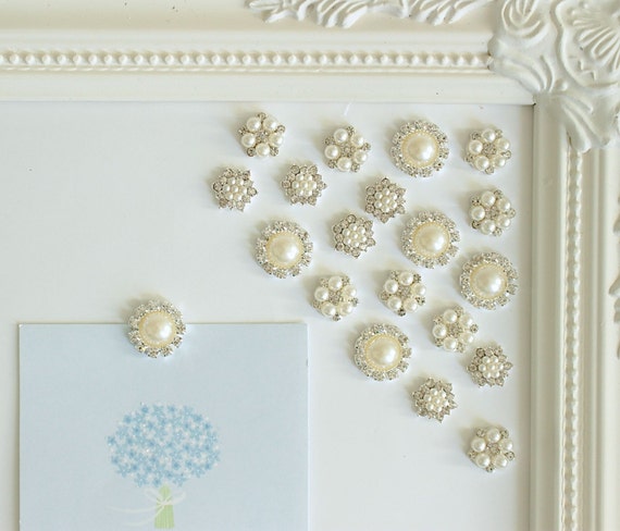 Mix Pearl Rhinestone Push Pins Ivory Pearl Thumbtacks