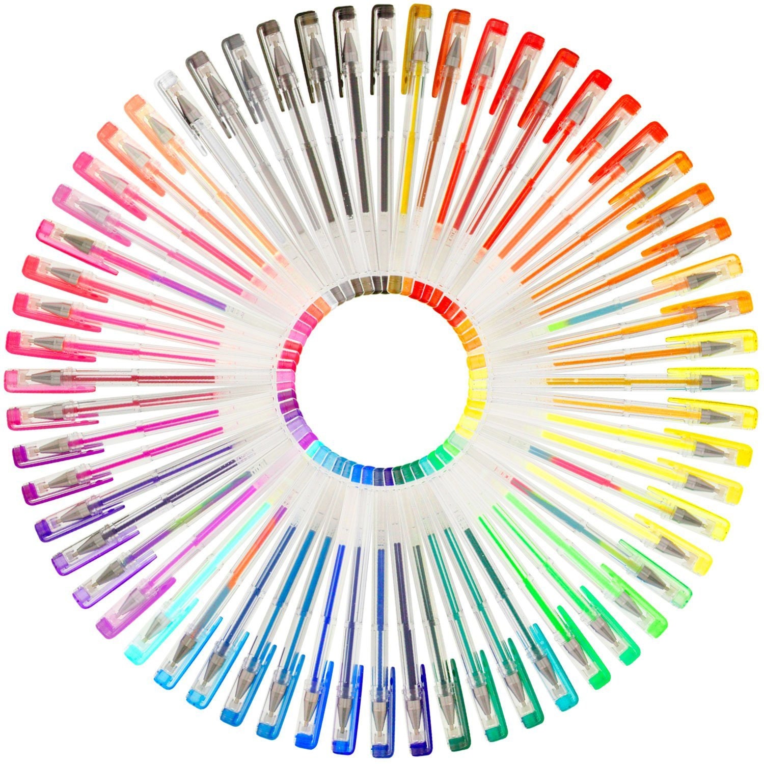 60 Coloring Gel Pens Adult Coloring Books by HandmadeCraftSupply
